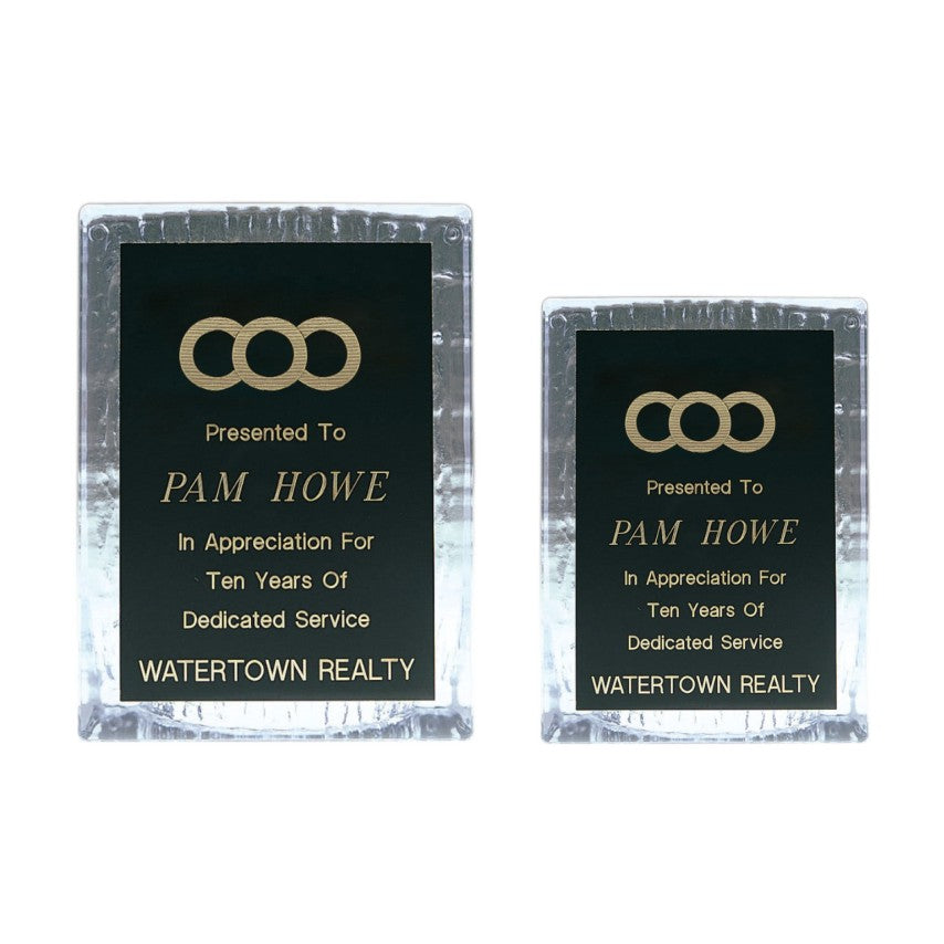 SCULPTED ICE STANDING PLAQUE | Lazer Ladies