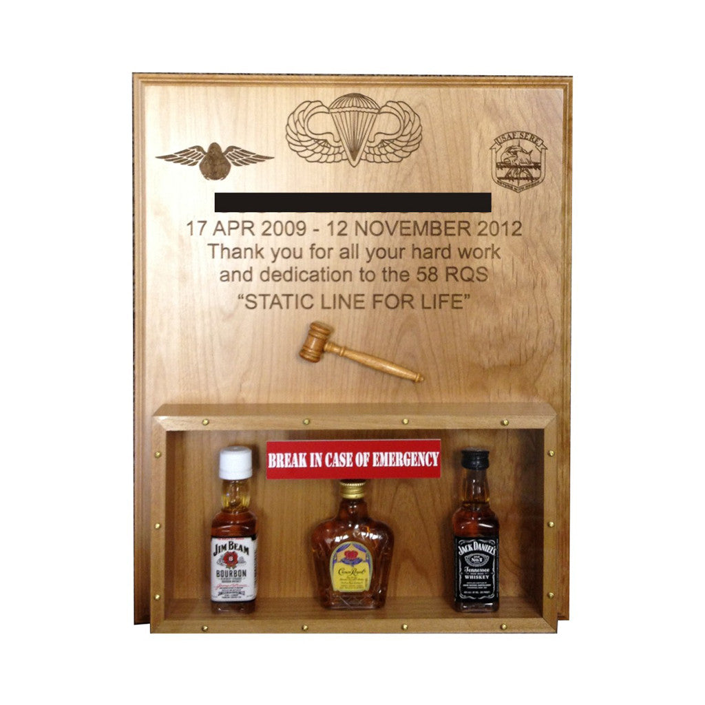 Break IN-CASE OF EMERGENCY Wood Plaque with acrylic | Lazer Ladies