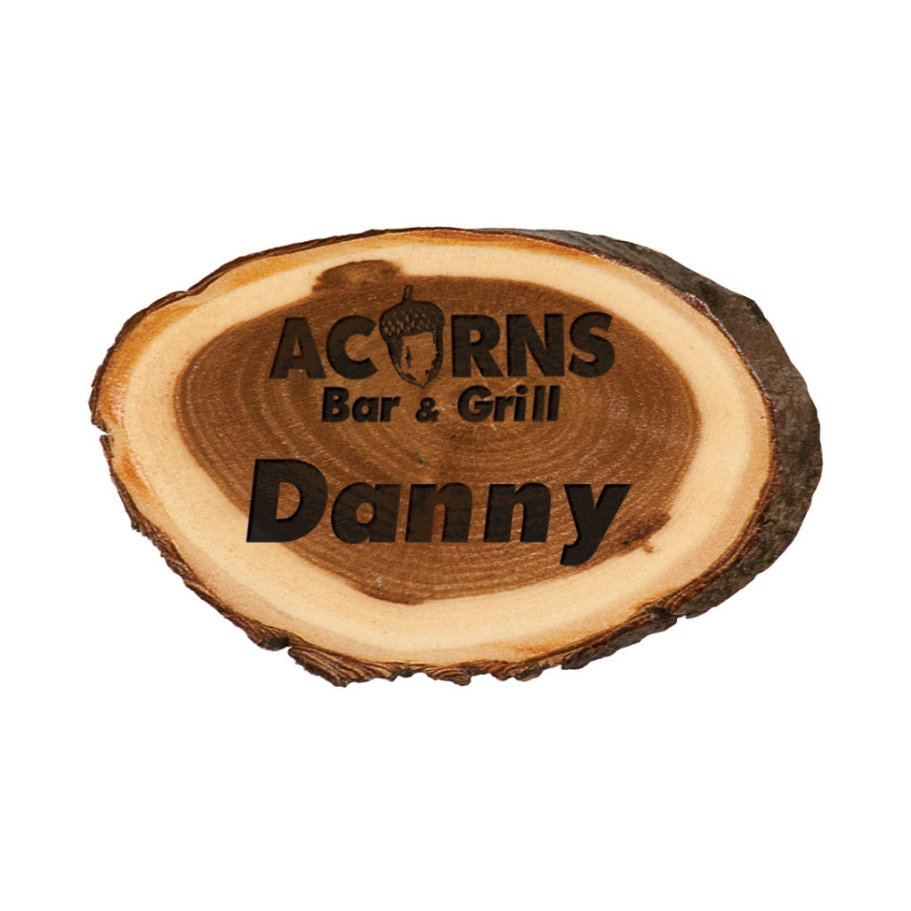 OLD WEST LOG NAME BADGE | Lazer Ladies